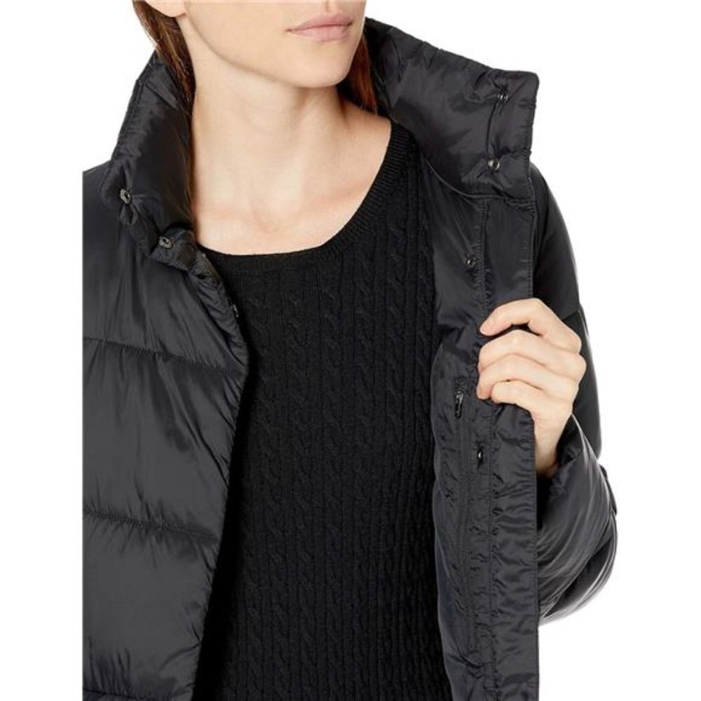 Boutique | Jackets & Coats | Cozy Puffer Coat Black Waterresistant Long ...